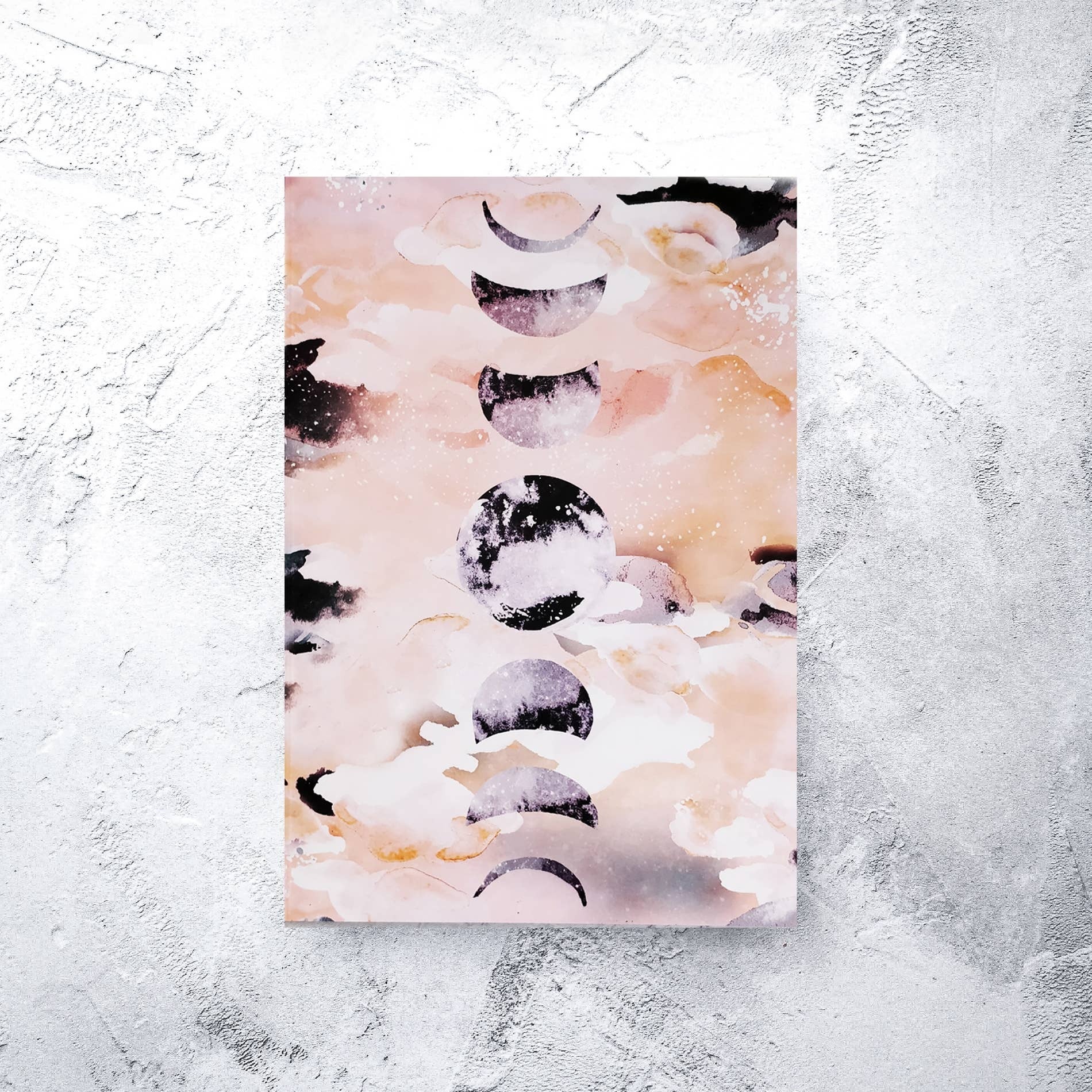 Nikki Strange - A5 Sherbet dusk moon phases notebook | Rainbow Playrooms